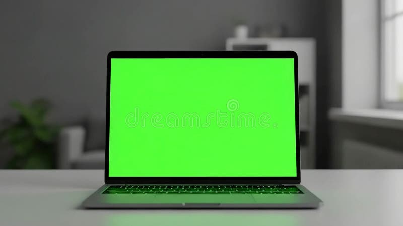 Sleek Digital Device with a Vibrant Green Screen for Easy Content ...