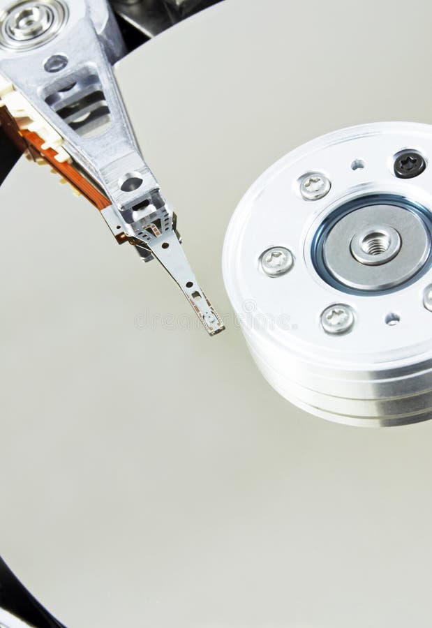 Modern Opened Hard Disk Drive Stock Photo - Image of close, memory ...