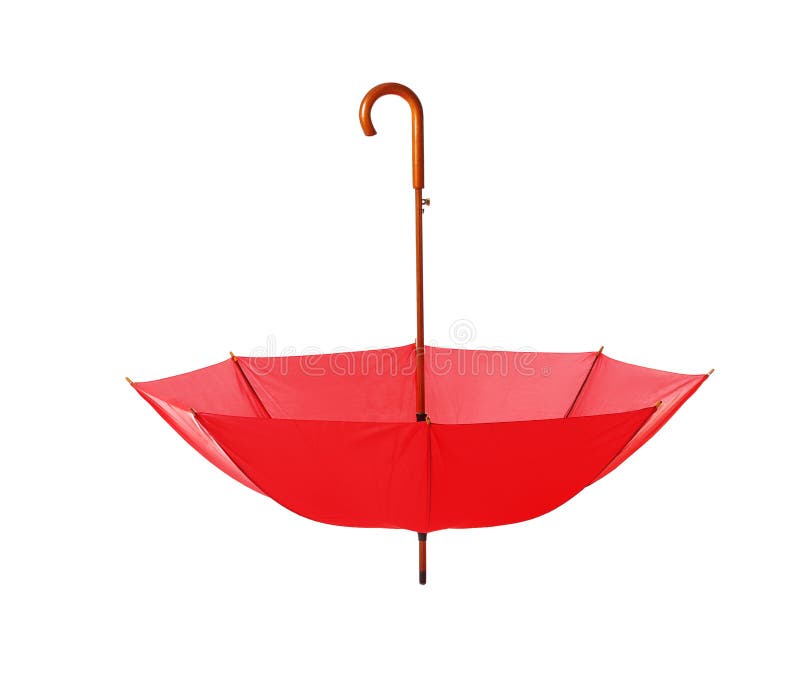 Modern Opened Red Umbrella Isolated Stock Image - Image of color ...