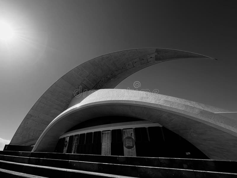 Modern opera from Tenerife editorial photo. Image of darkness - 260259811