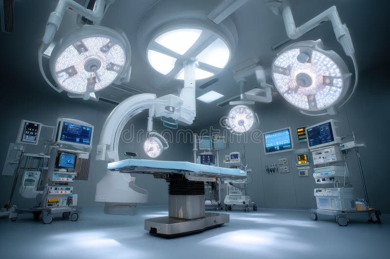Modern Operating Room with Advanced Medical Equipment and Surgical ...