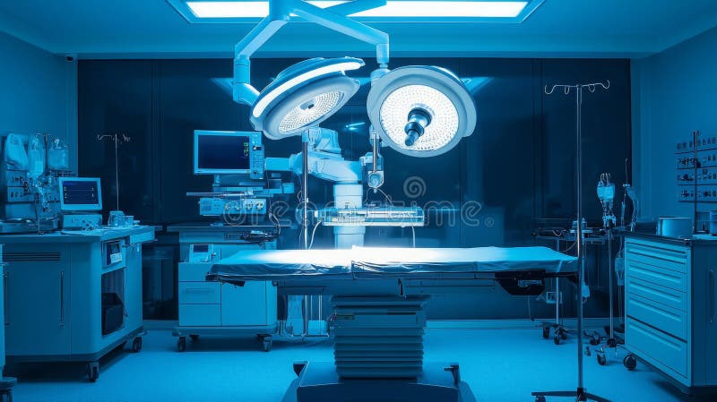 Modern Operating Room with Equipment. Stock Illustration - Illustration ...