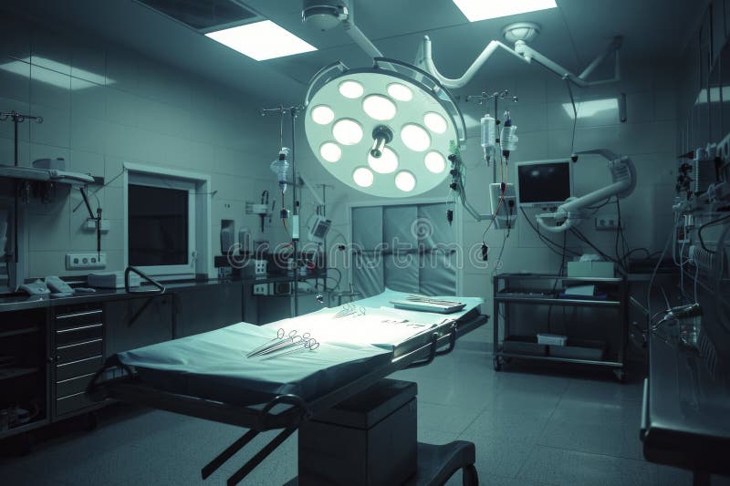 Modern Operating Room Equipment Ready for Surgery Stock Photo - Image ...