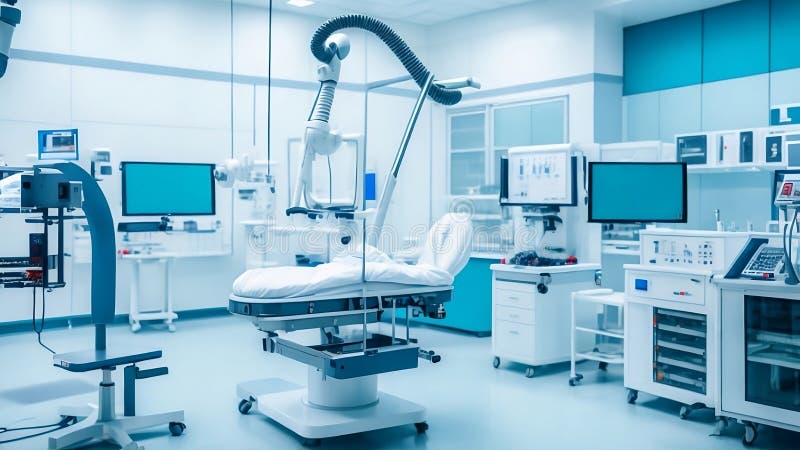 Modern Operating Room and Equipments Medical Devices. Stock ...