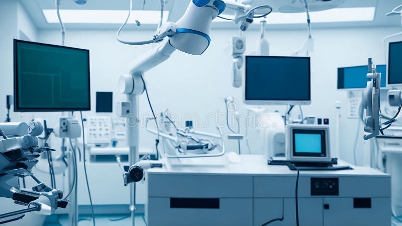 Modern Operating Room and Equipments Medical Devices. Stock ...