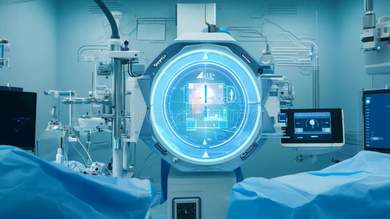 Modern Operating Room Setup with Advanced Technology and Sterile ...