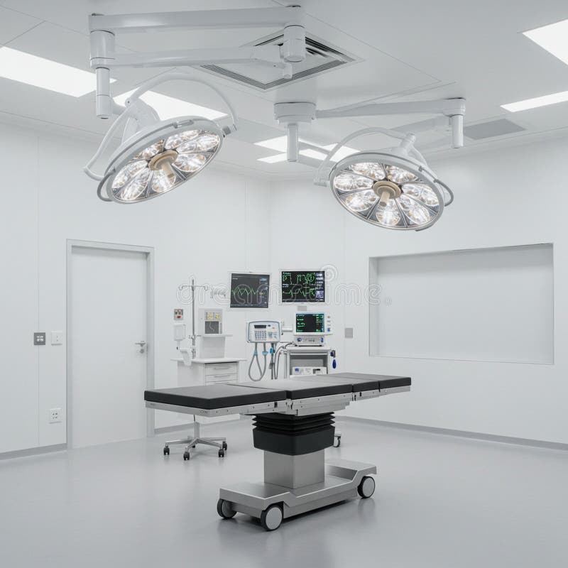 Modern Operating Room with a Sterile Environment. Features a Central ...