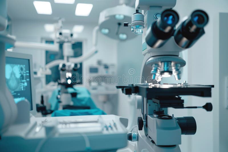 Modern Ophthalmology Clinic Room with Advanced Equipment Stock Photo ...