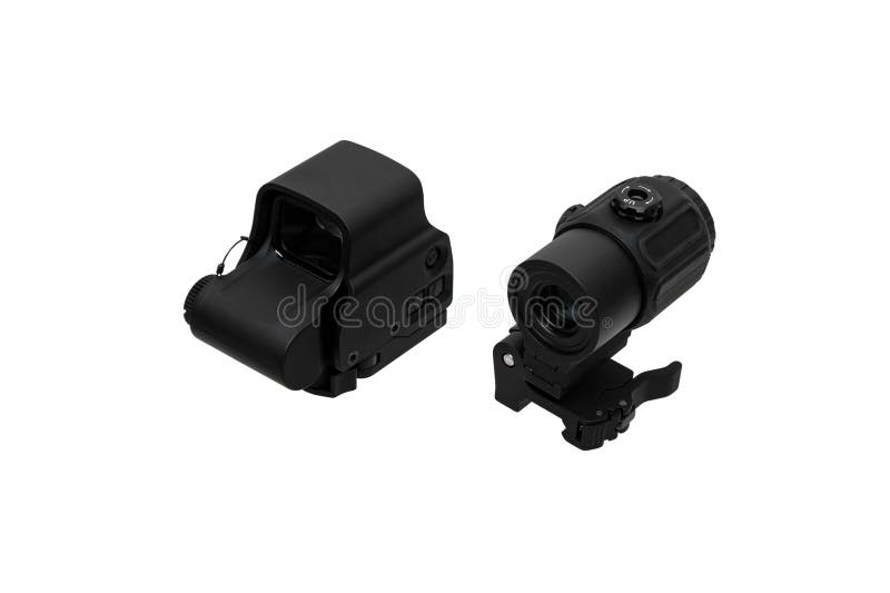 Modern Optical Collimator Sight with Magnifier. Aiming Device for ...