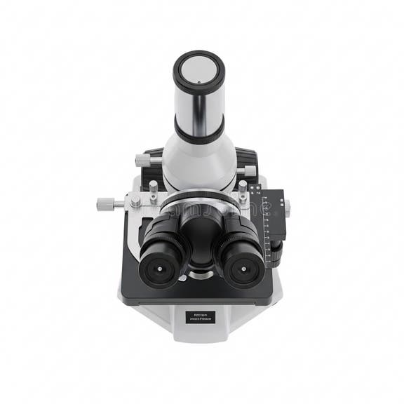 A Modern Optical Microscope with Multiple Objective Lenses, Creating a ...