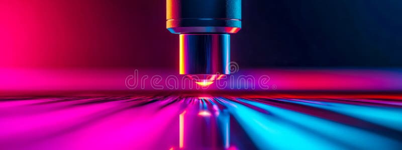 Modern Optical Spectrometer Analyzing Surface with Spread Out Spectral ...