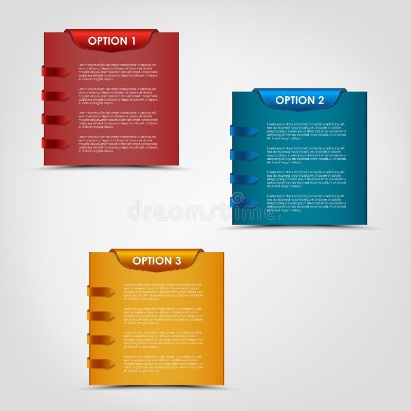 Modern Options Labels Progress Background Stock Vector - Illustration ...