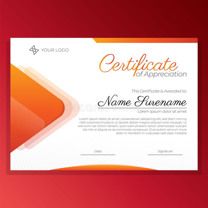 Orange Certificate Template Icon Isolated on Green Background ...