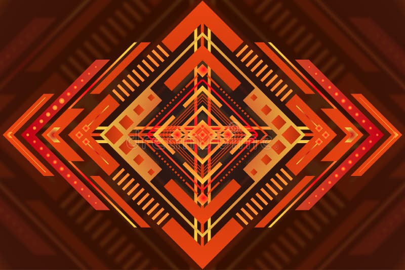 Modern Orange Gradient Rectangle Technology Background Stock Vector ...