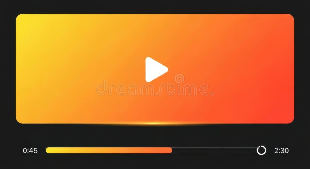 Modern Orange Gradient Video Player Interface Stock Illustrations – 59 ...