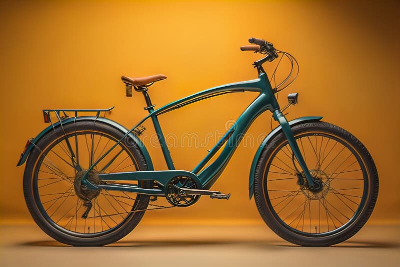 Modern Orange Mountain Bike. Ai Generative Stock Illustration ...