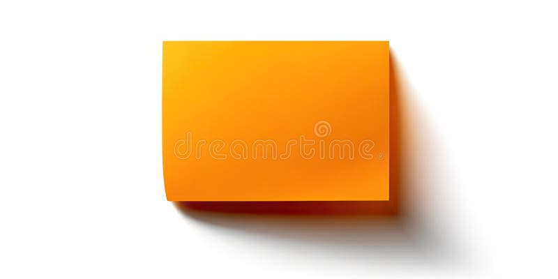 Modern Orange Sticky Note Mockup with Shadow a Versatile Template for ...