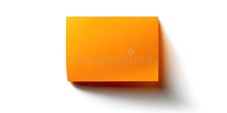 Modern Orange Sticky Note Mockup with Shadow a Versatile Template for ...