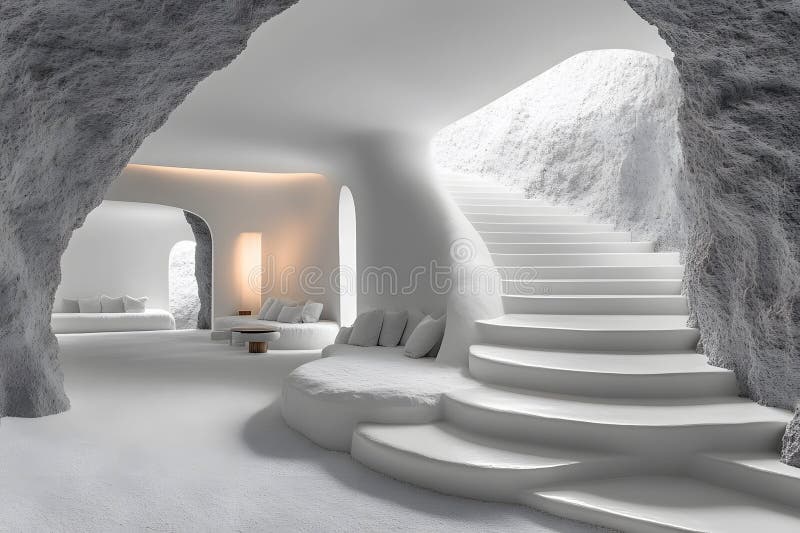 Modern Organic Architecture in a Minimalist Cave-Style Interior Design ...