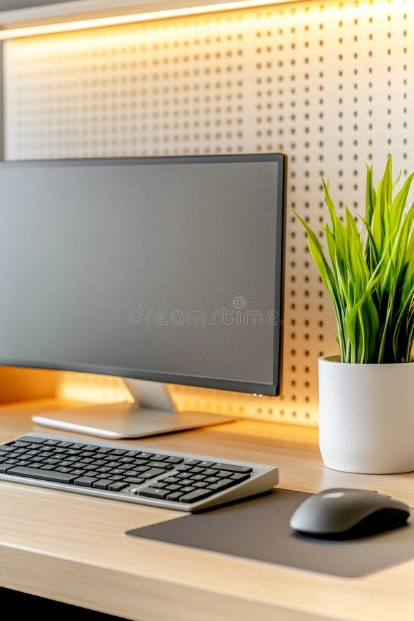 Modern, Organized Workspace Designed for a Person with Visual ...