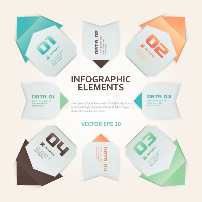 Modern Origami Style Infographic Illustration Stock Illustration ...