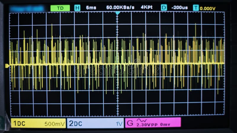 Digital Oscilloscope: Random Noise Signal Stock Footage - Video of ...