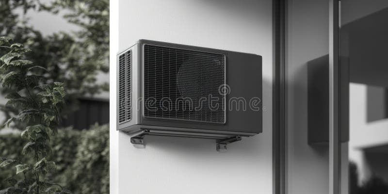 Modern Outdoor Heating System Stock Illustration - Illustration of ...