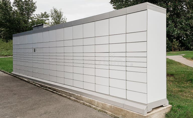 Modern Outdoor Parcel Locker Stock Image - Image of modernlife ...
