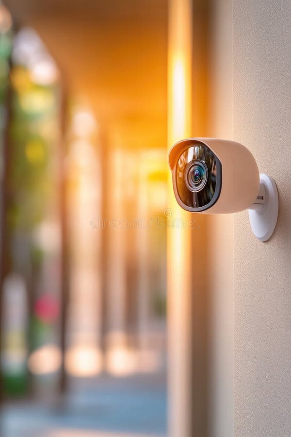 Modern Outdoor Security Camera in Sunlit Environment Stock Photo ...