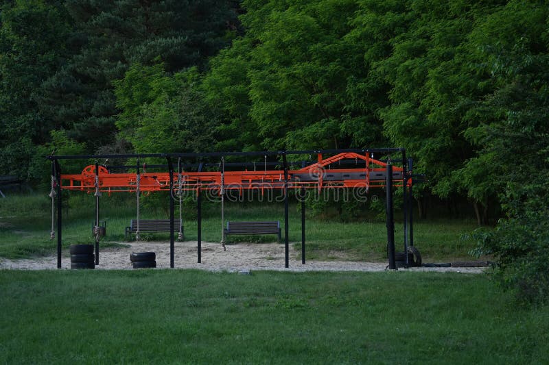 Modern Outdoor Sport Ground in Green Park Stock Image - Image of ground ...