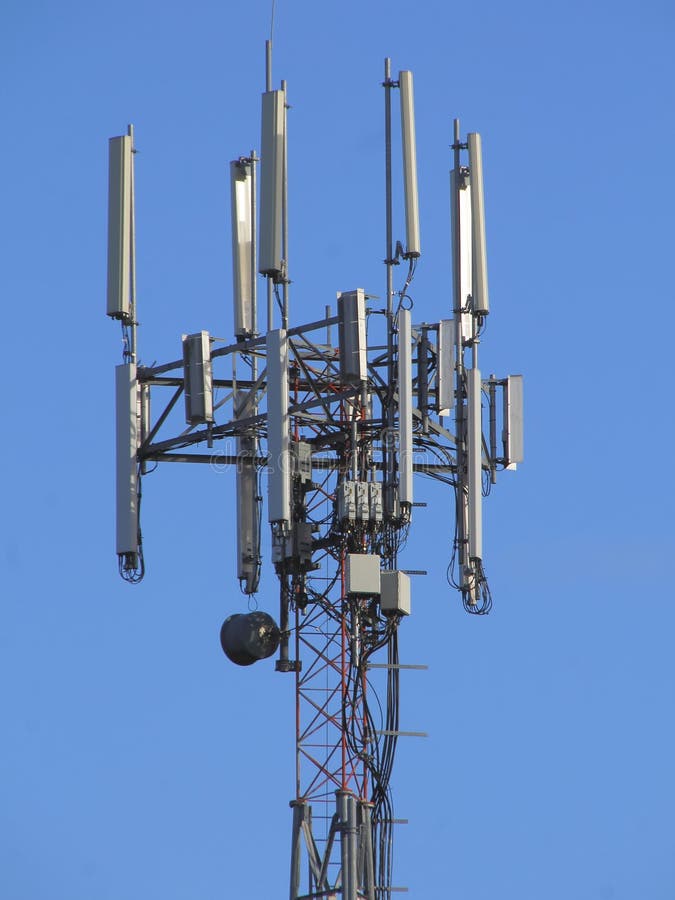 Modern Outdoor Telecommunications Tower Stock Image - Image of tall ...