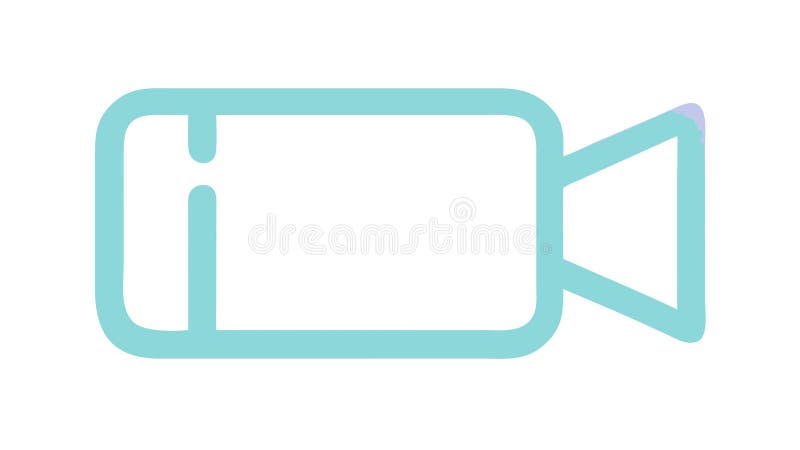 Modern Outline Video Camera Icon in Blue, Vector Design Generative AI ...