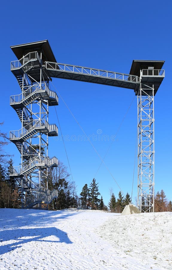 Modern outlook tower stock photo. Image of bridge, railing - 50379254