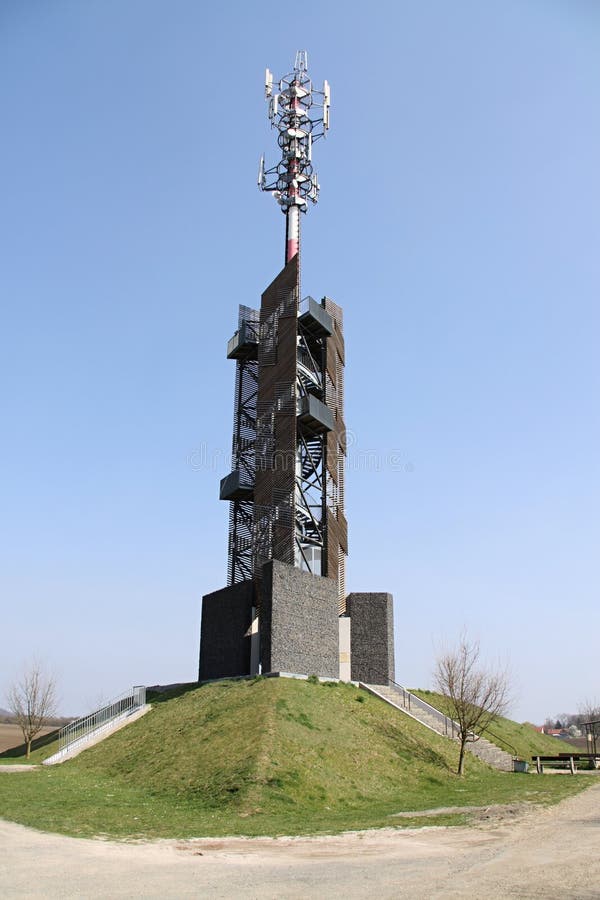 Modern outlook tower stock photo. Image of balcony, bohemia - 46677954