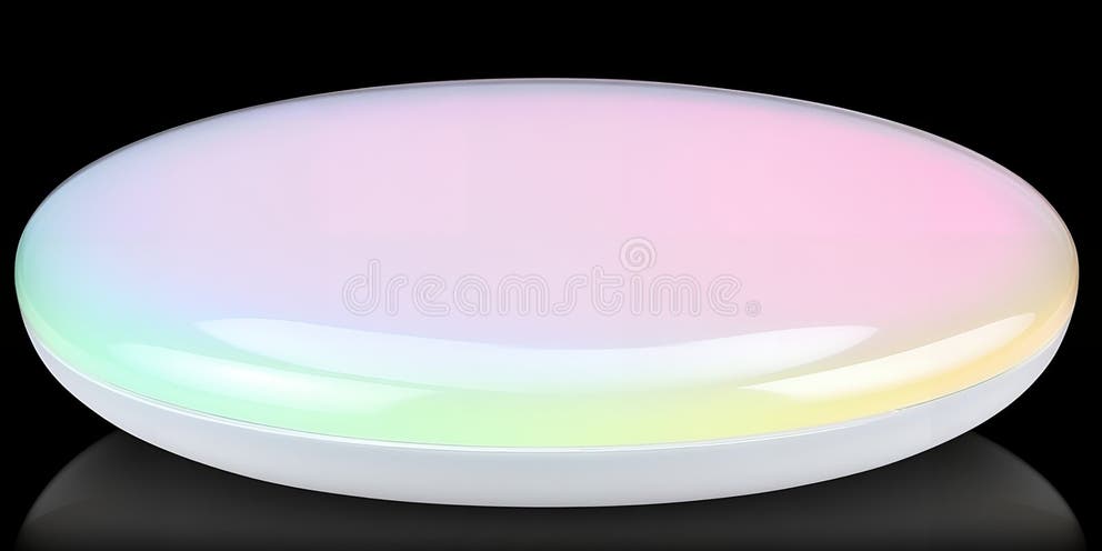 Modern Oval LED Ceiling Light Fixture with Colorful Gradient ...