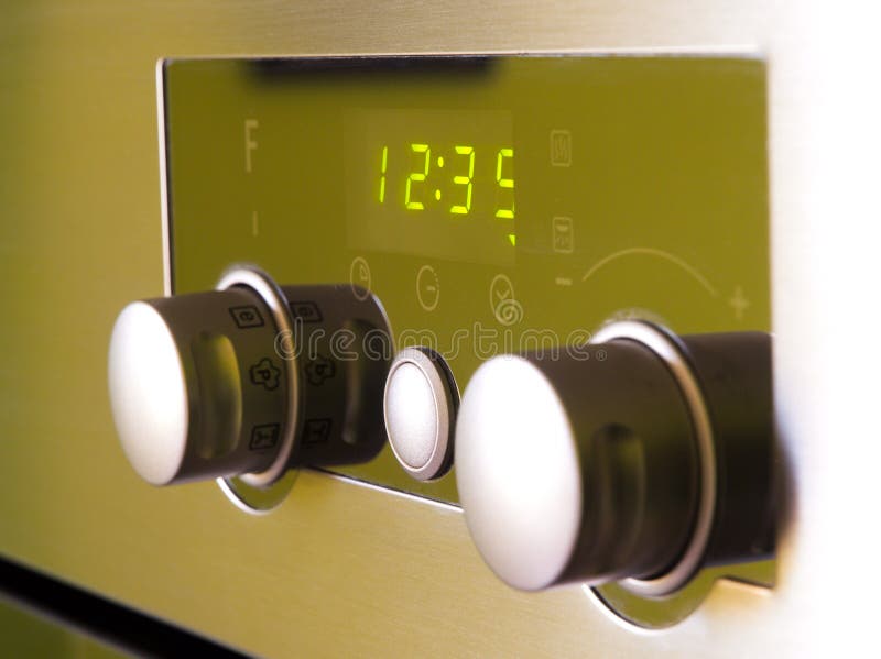 Modern oven controls stock image. Image of modern, steel - 5335827