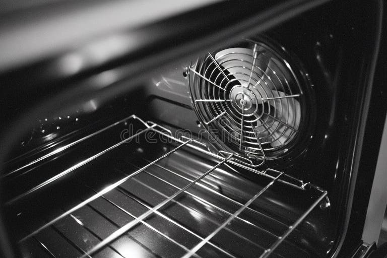 Modern Oven Interior Featuring a Fan and Wire Rack Designed for ...