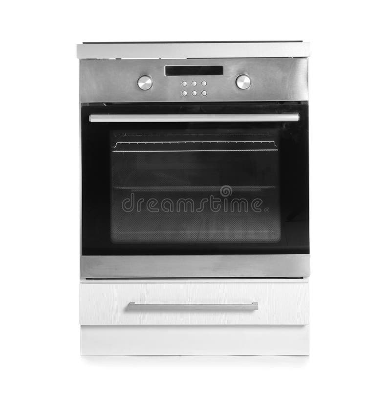 Modern Oven Isolated on Whit Stock Image - Image of device, design ...