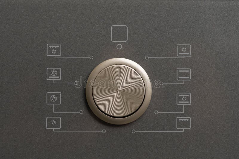 Modern Oven Mode Control Button Close Up Stock Image - Image of ...