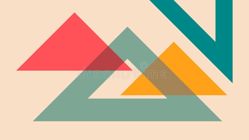 Modern Overlapping Triangles in Colorful Stock Illustration ...