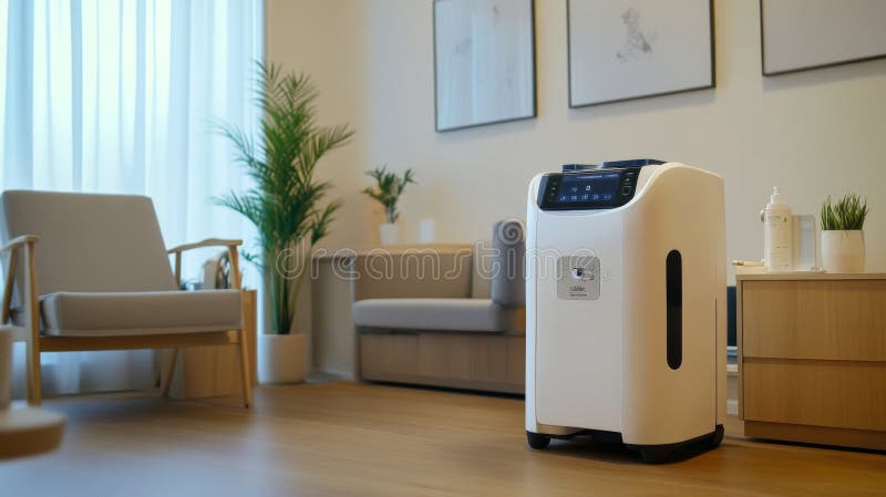 Modern Oxygen Concentrator in Bright, Stylish Room Setting Stock ...