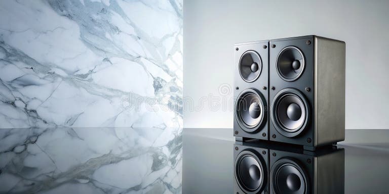 Modern PA System on Polished Marble a TopDown View for Professional ...