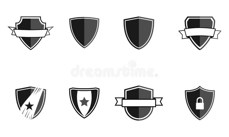 Pack Triangular Shield stock vector. Illustration of power - 106893206