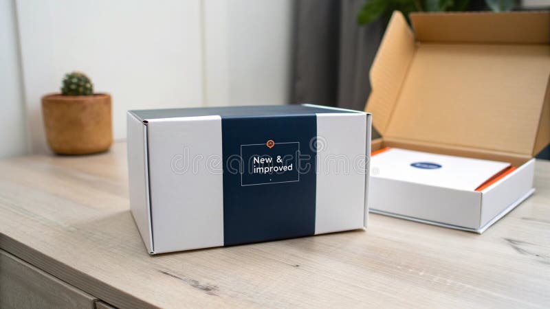 Modern Packaging with New & Improved Label. Generative AI Stock Photo ...