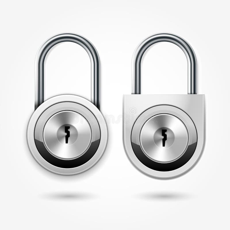 Round lock stock vector. Illustration of padlock, circle - 24124999