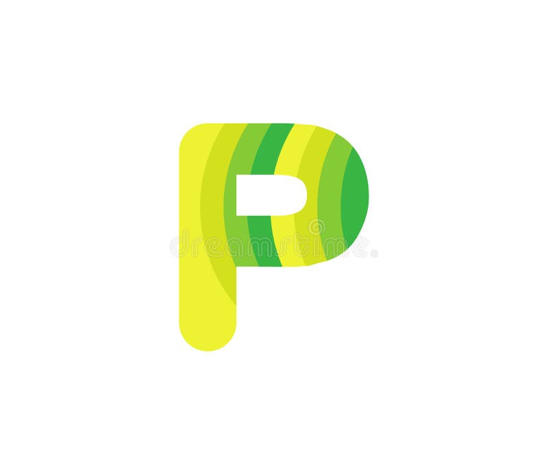 P Alphabet Paint Logo Design Concept Stock Vector - Illustration of ...