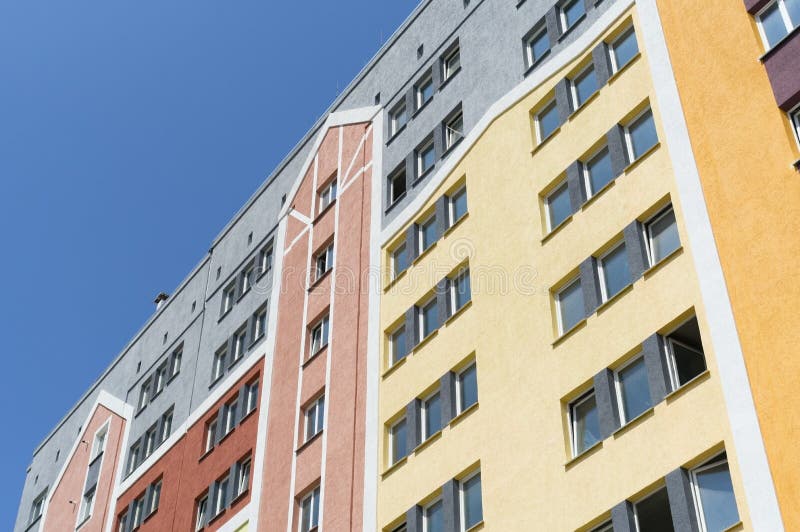 Modern Panel Apartment Building Stock Photo - Image of residential ...