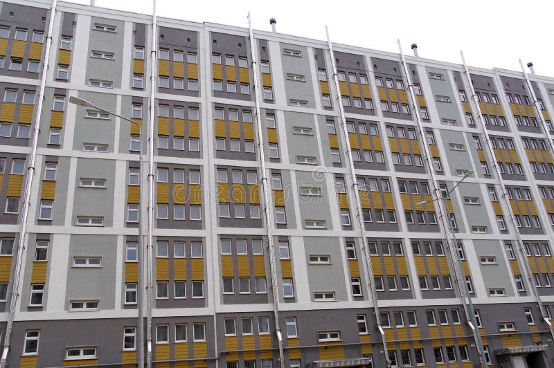 Modern Panel Apartment Building Stock Photo - Image of panels, panel ...