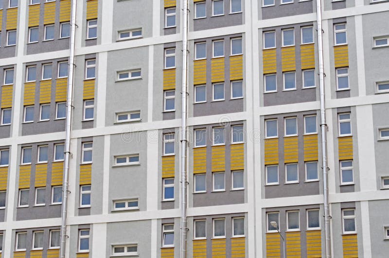 Modern Panel Apartment Building Stock Image - Image of construction ...