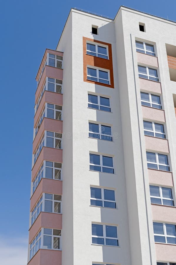 Modern Panel Apartment Building Stock Image - Image of city ...